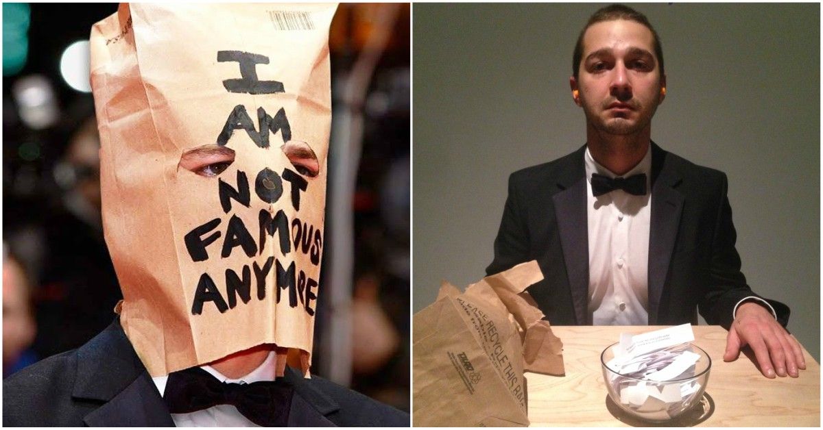The Truth About Shia LaBeouf's Paper Bag Statement | TheThings